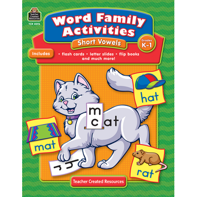 Word Family Activities: Short Vowels Grade K-1 - TCR2076 | Teacher ...