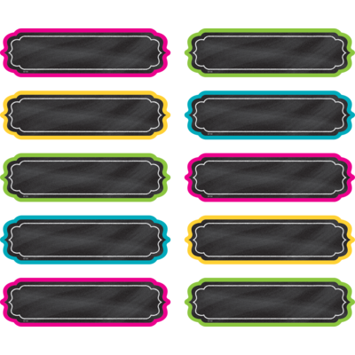 Chalkboard Brights Labels - TCR20871 | Teacher Created Resources