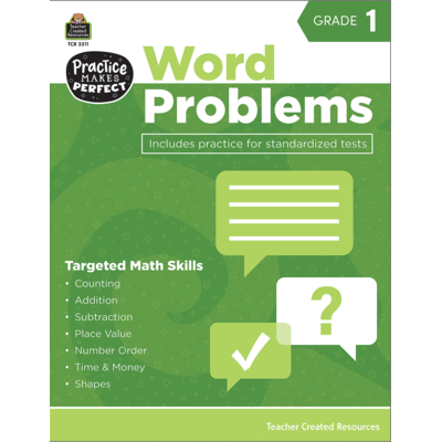 Practice Makes Perfect: Word Problems Grade 1 - TCR3311 | Teacher ...