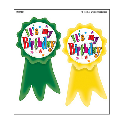 Birthday Ribbons Wear 'Em Badges - TCR4851 | Teacher Created Resources