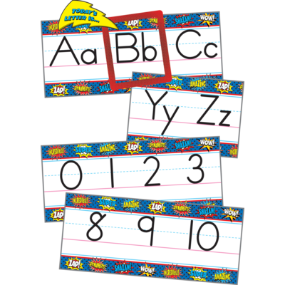 Superhero Alphabet Line Bulletin Board Display Set - TCR5846 | Teacher ...