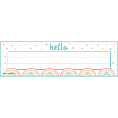 Pastel Pop Flat Name Plates - TCR8422 | Teacher Created Resources