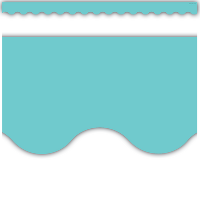 Light Turquoise Scalloped Border Trim - TCR8736 | Teacher Created Resources