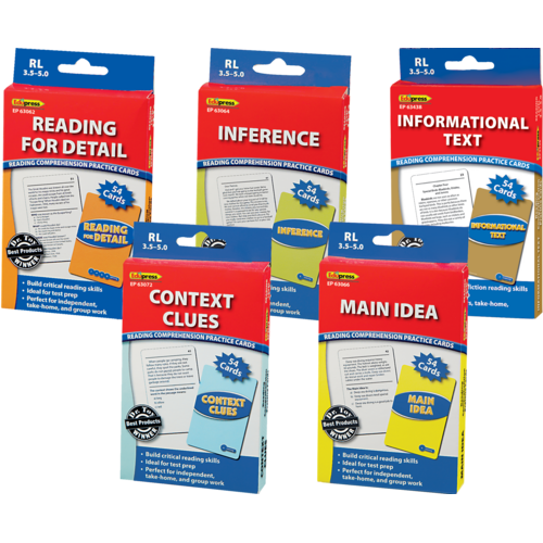 Reading Comprehension Cards 5-Pack Grades 4-5 - TCR68419 | Teacher ...