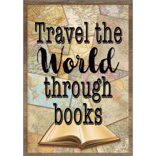 Travel the World Through Books Positive Poster - TCR7438 | Teacher ...