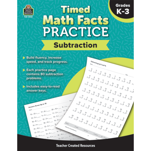 Timed Math Facts Practice: Subtraction - TCR8401 | Teacher Created ...