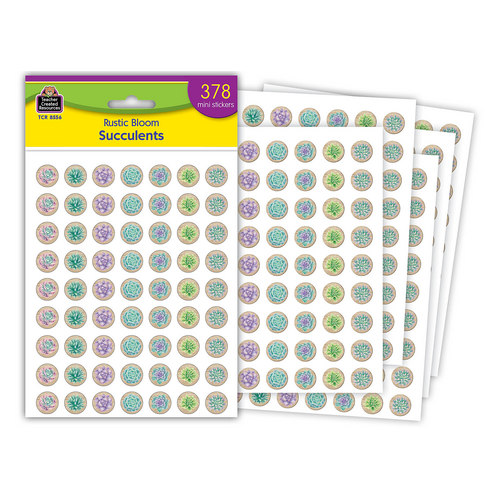 Rustic Bloom Succulents Mini Stickers - TCR8556 | Teacher Created Resources Rustic Bloom Succulents Mini Stickers - TCR8556 | Teacher Created Resources