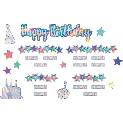 Iridescent Happy Birthday Mini Bulletin Board - TCR8679 | Teacher ...