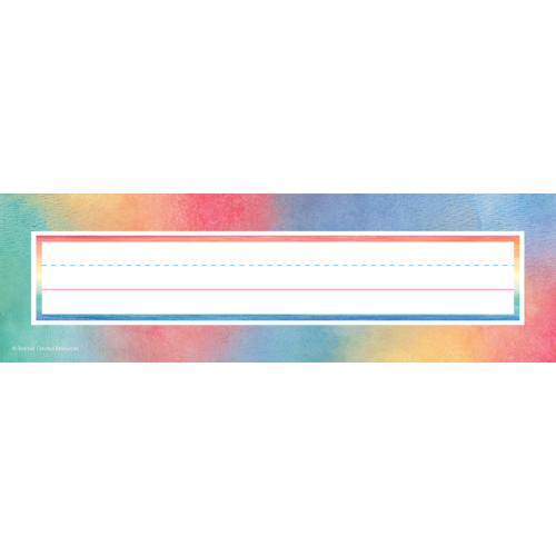 Watercolor Flat Name Plates - TCR8969 | Teacher Created Resources