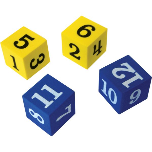 Foam Numbered Dice (numerals 1-12) - TCR20609 | Teacher Created Resources