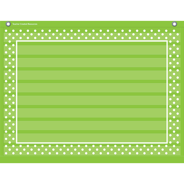 Lime Polka Dots Mini Pocket Chart - TCR20777 | Teacher Created Resources