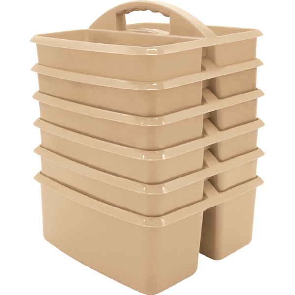Light Brown Plastic Storage Caddy 6-Pack - TCR2088746 | Teacher Created ...
