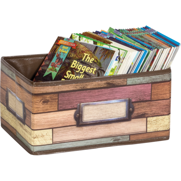 Reclaimed Wood Small Storage Bin - TCR20913 | Teacher Created Resources