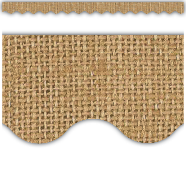 Burlap Scalloped Border Trim - TCR3552 | Teacher Created Resources