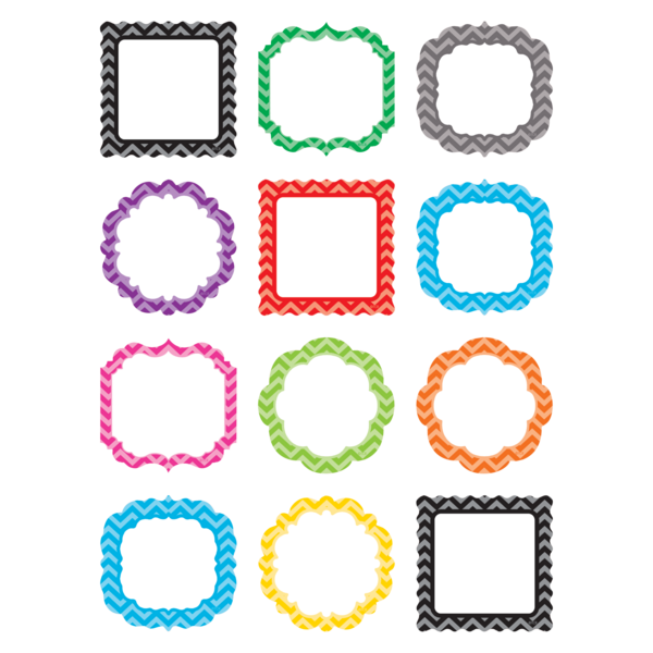 Chevron Frames Mini Accents - TCR5525 | Teacher Created Resources