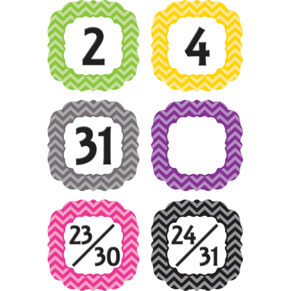 Chevron Calendar Days - TCR5545 | Teacher Created Resources