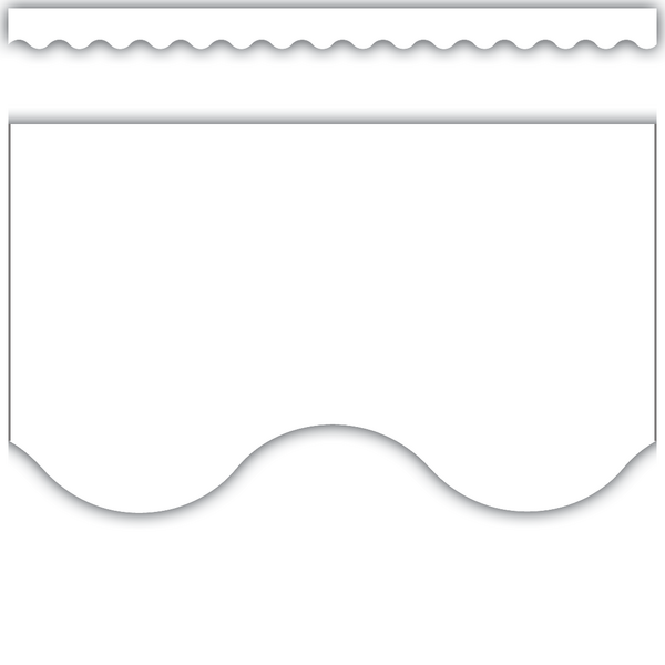 White Scalloped Border Trim - TCR5595 | Teacher Created Resources