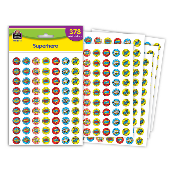 Superhero Mini Stickers - TCR5642 | Teacher Created Resources