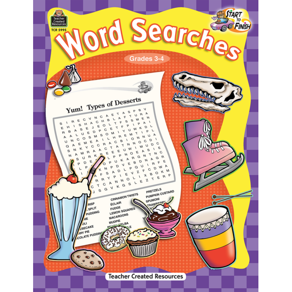 Start to Finish: Word Searches Grade 3-4 - TCR5995 | Teacher Created ...