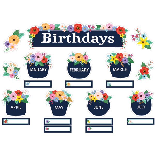 Wildflowers Birthdays Mini Bulletin Board - TCR6704 | Teacher Created ...