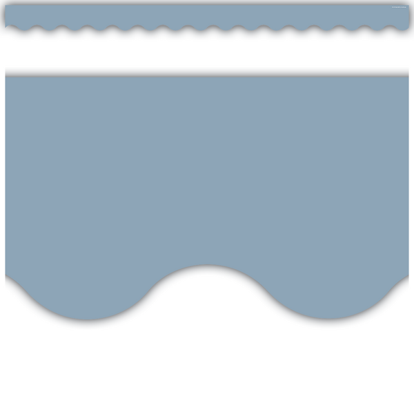 Cottage Blue Scalloped Border Trim - TCR6798 | Teacher Created Resources