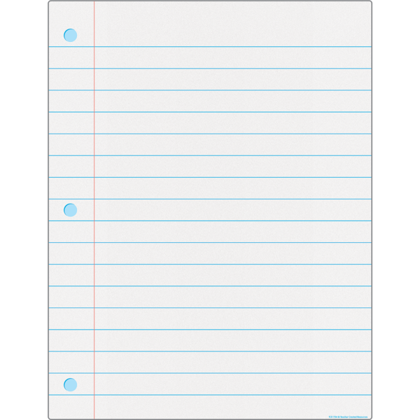 Notebook Paper Write-On/Wipe-Off Chart - TCR7114 | Teacher Created ...