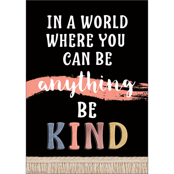 Wonderfully Wild Be Kind Positive Poster - TCR7399 | Teacher Created Resources