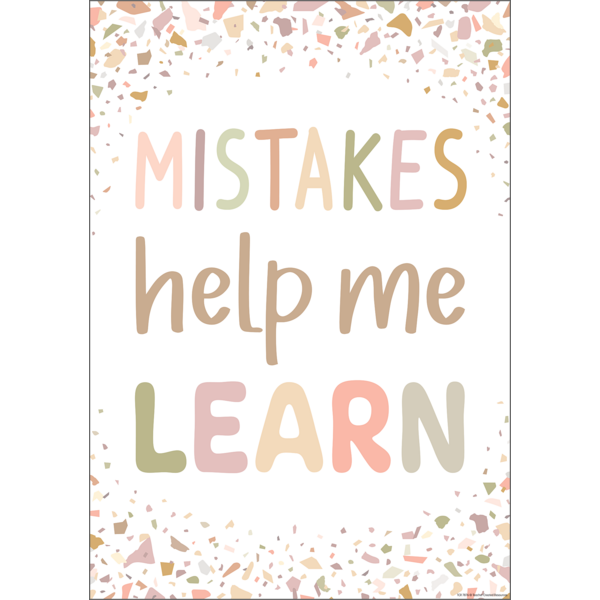 Mistakes Help Me Learn Positive Poster - TCR7876 | Teacher Created ...