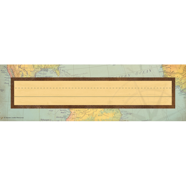Travel the Map Flat Name Plates - TCR8571 | Teacher Created Resources