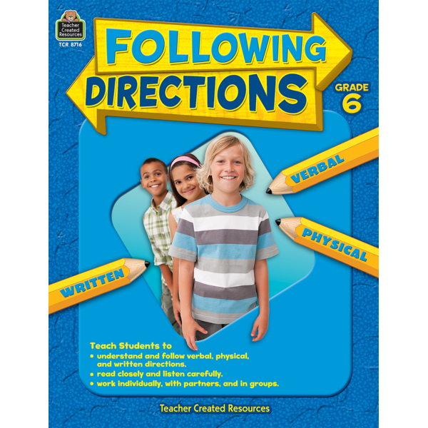 Following Directions Grade 6 - TCR8716 | Teacher Created Resources