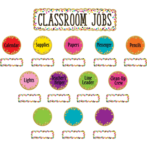 Confetti Classroom Jobs Mini Bulletin Board - TCR8802 | Teacher Created ...
