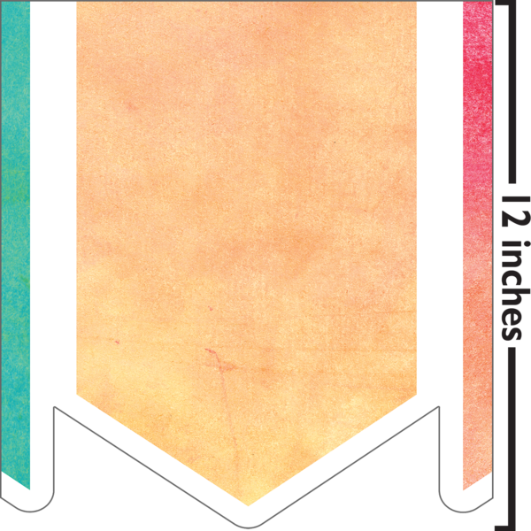 Watercolor Pennants Big Big Border - TCR8981 | Teacher Created Resources
