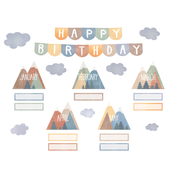Moving Mountains Happy Birthday Mini Bulletin Board - TCR9171 | Teacher ...