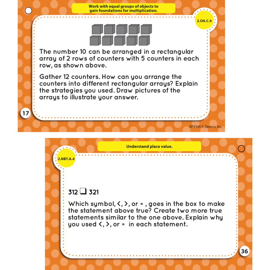 Common Core Math Task Cards Grade 2 - TCR63345 | Teacher Created Resources