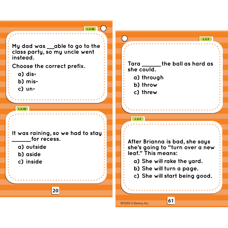 Common Core Vocabulary Task Cards Grade 2 - TCR63355 | Teacher Created ...