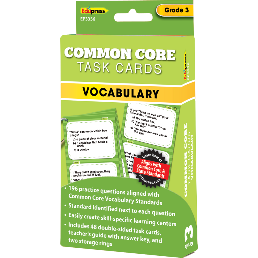 Common Core Vocabulary Task Cards Grade 3 - TCR63356 | Teacher Created ...