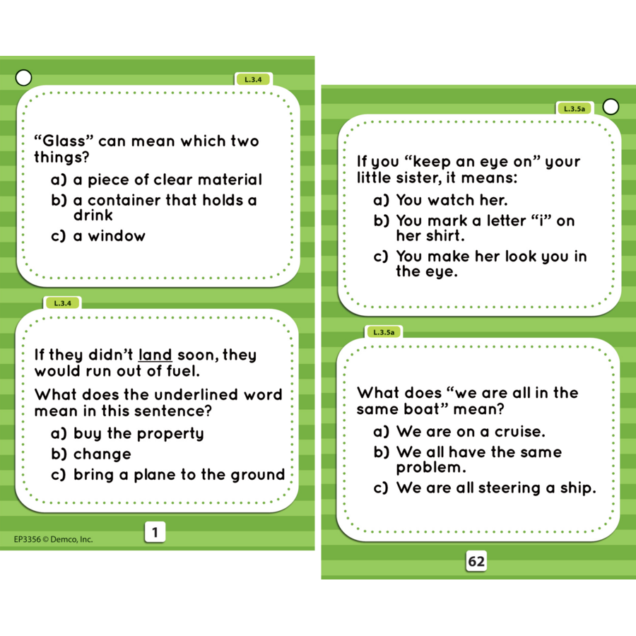 Common Core Vocabulary Task Cards Grade 3 - TCR63356 | Teacher Created ...