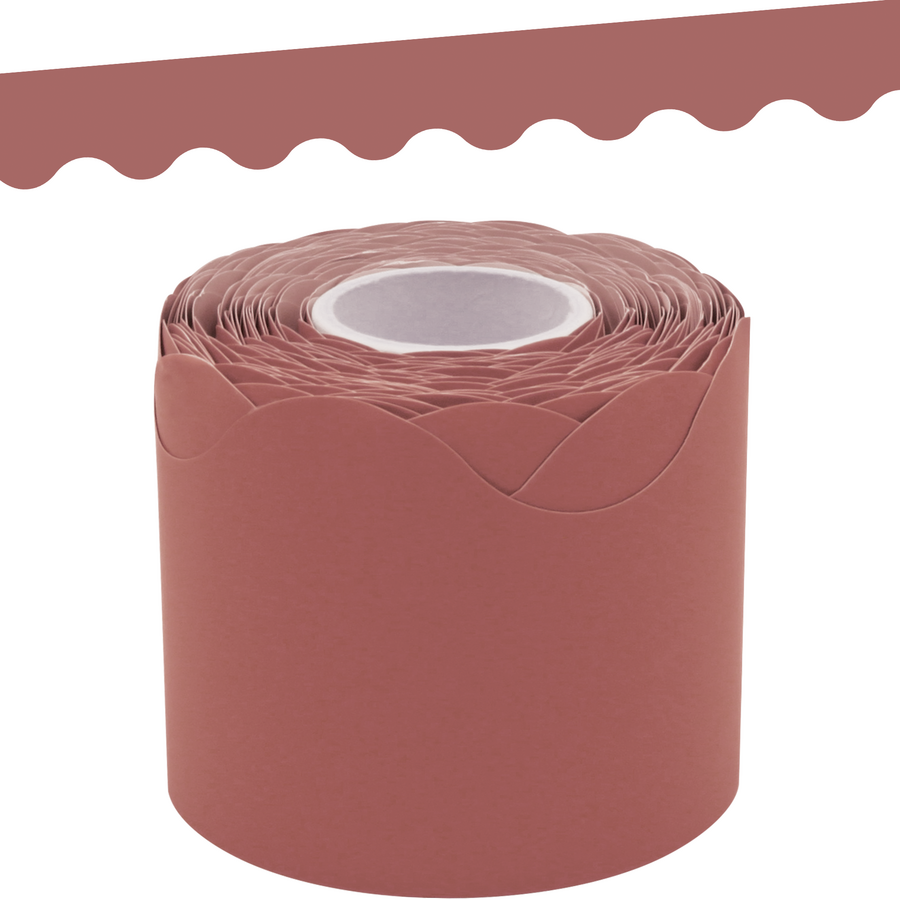 Deep Rose Scalloped Rolled Border Trim - TCR9159 | Teacher Created ...