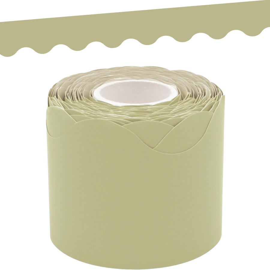 Olive Green Scalloped Rolled Border Trim - TCR9167 | Teacher Created ...
