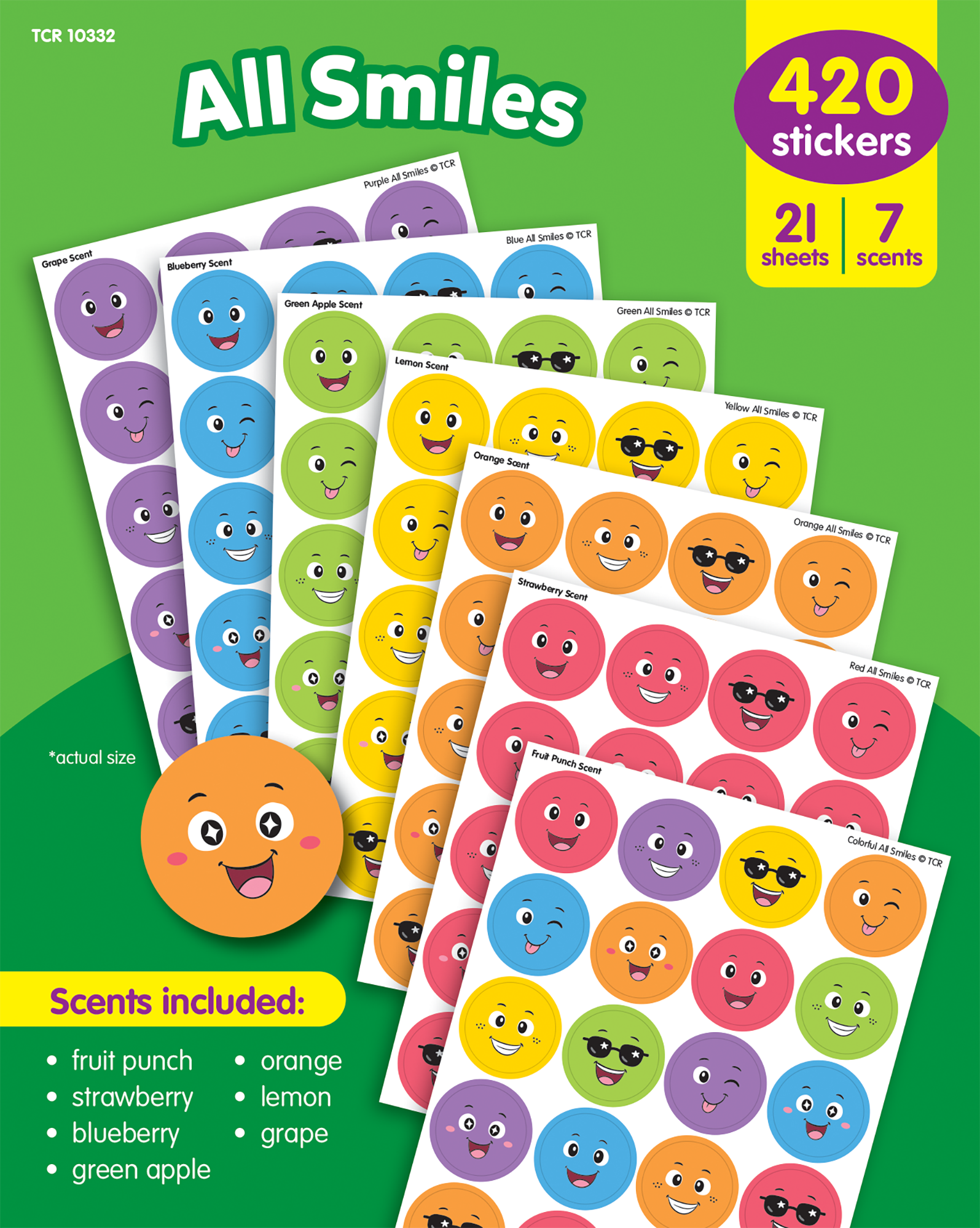 All Smiles Smelly Stickers Variety Pack - TCR10332 | Teacher Created ...