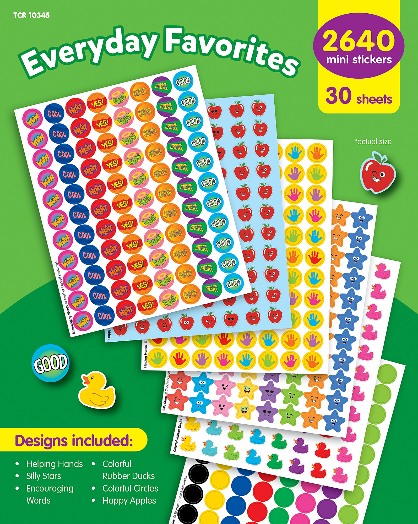 Everyday Favorites Mini Stickers Variety Pack - TCR10345 | Teacher ...