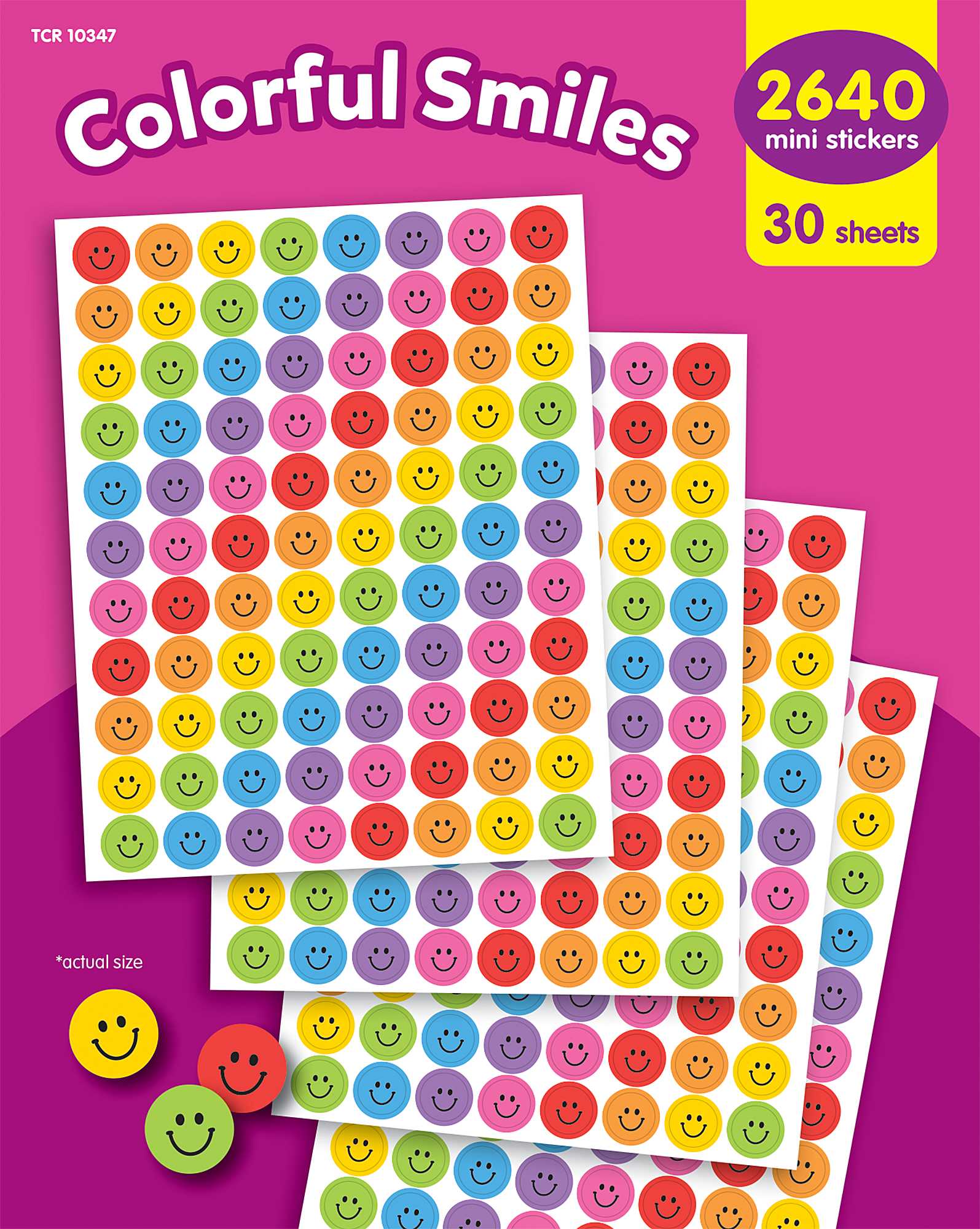 Colorful Smiles Mini Stickers Value Pack - TCR10347 | Teacher Created ...