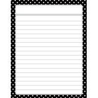 Black Polka Dots Lined Chart - TCR7677 | Teacher Created Resources