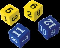 Foam Numbered Dice (numerals 1-12) - TCR20609 | Teacher Created Resources