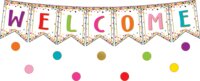 Confetti Pennants Welcome Bulletin Board Display - TCR3608 | Teacher ...