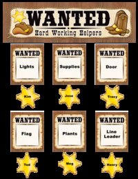 Wanted: Western Helpers Mini Bulletin Board - TCR4866 | Teacher Created ...