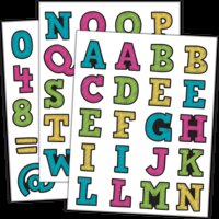 Chalkboard Brights Alphabet Stickers - TCR5017 | Teacher Created Resources