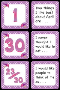 April Polka Dots Calendar Days/Story Starters - TCR5078 | Teacher ...