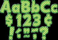 Lime Polka Dots Funtastic 4" Letters Combo Pack - TCR5345 | Teacher ...