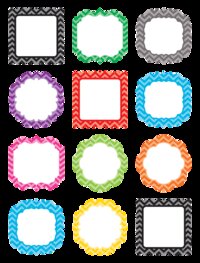 Chevron Frames Mini Accents - TCR5525 | Teacher Created Resources